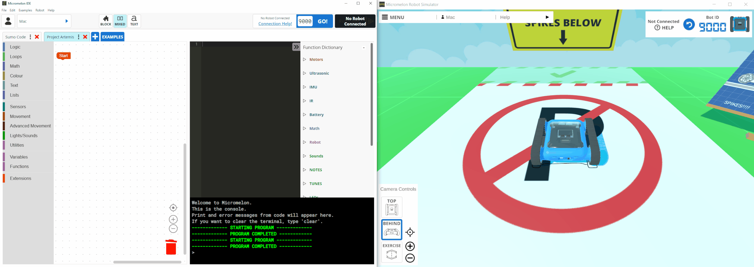 Getting Started With The Robot Simulator — Micromelon Robotics