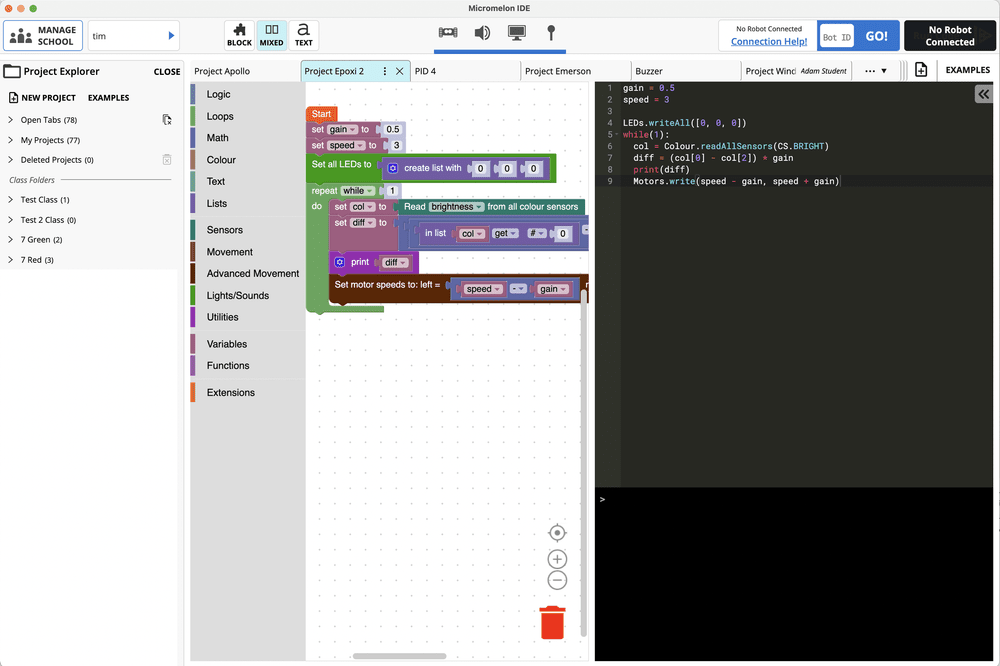 Micromelon Code Editor 2.6.0 — Micromelon Robotics