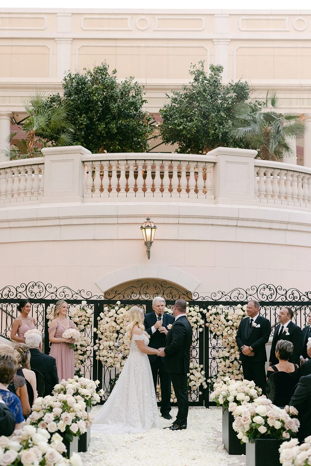 Black and Pink Glamorous Bellagio Wedding — Andrea Eppolito Las Vegas ...