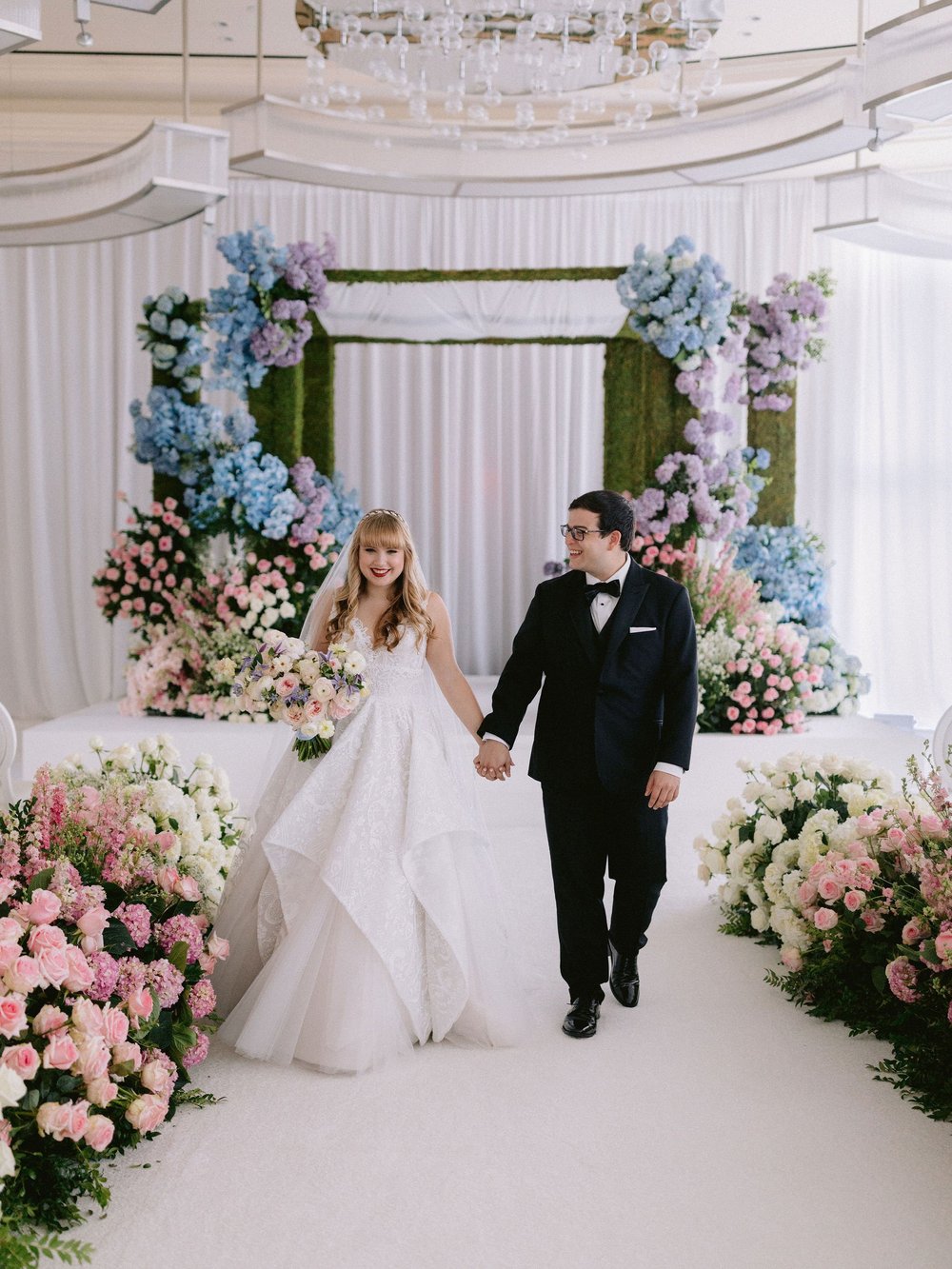 Pink and Blue Garden-Inspired Luxe Ballroom Wedding — Andrea Eppolito ...