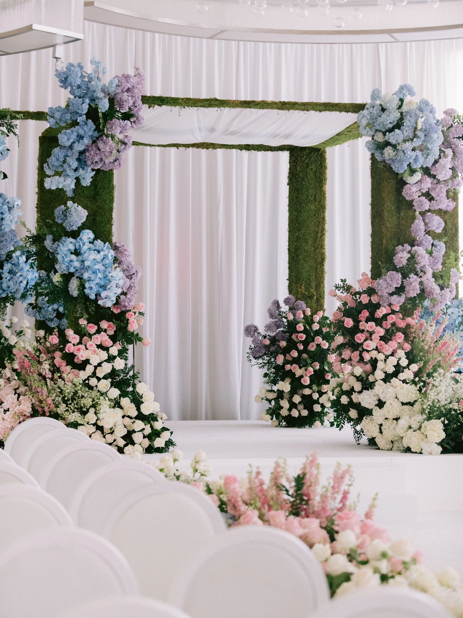 Pink and Blue Garden-Inspired Luxe Ballroom Wedding — Andrea Eppolito ...