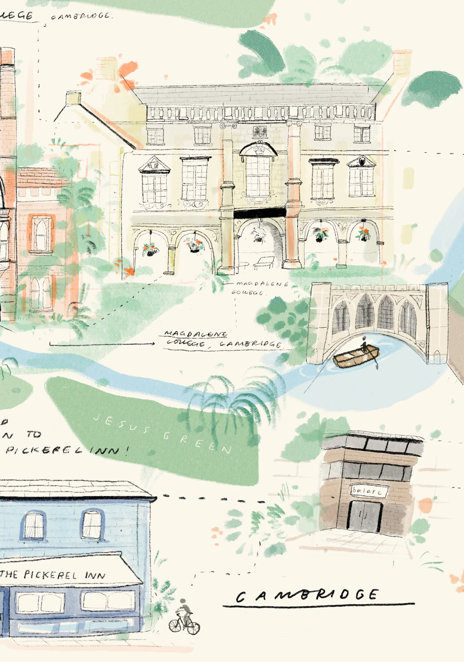 Map of Cambridge — Rosie Yates Illustration