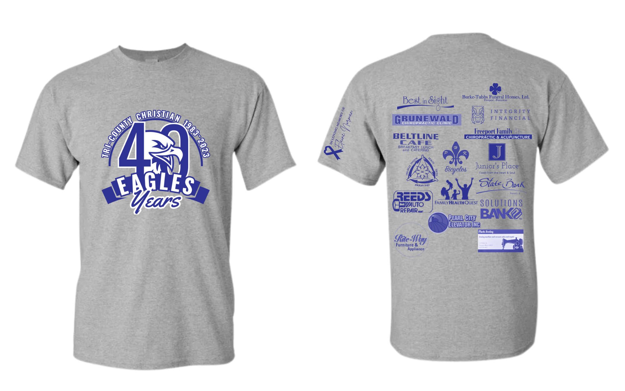 Sponsorship T-shirts | Tri-County Christian School