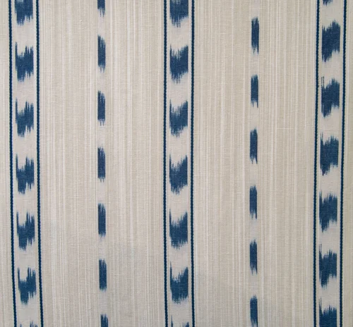 Ikat Stripe, Blue/Red — Mahala Textiles
