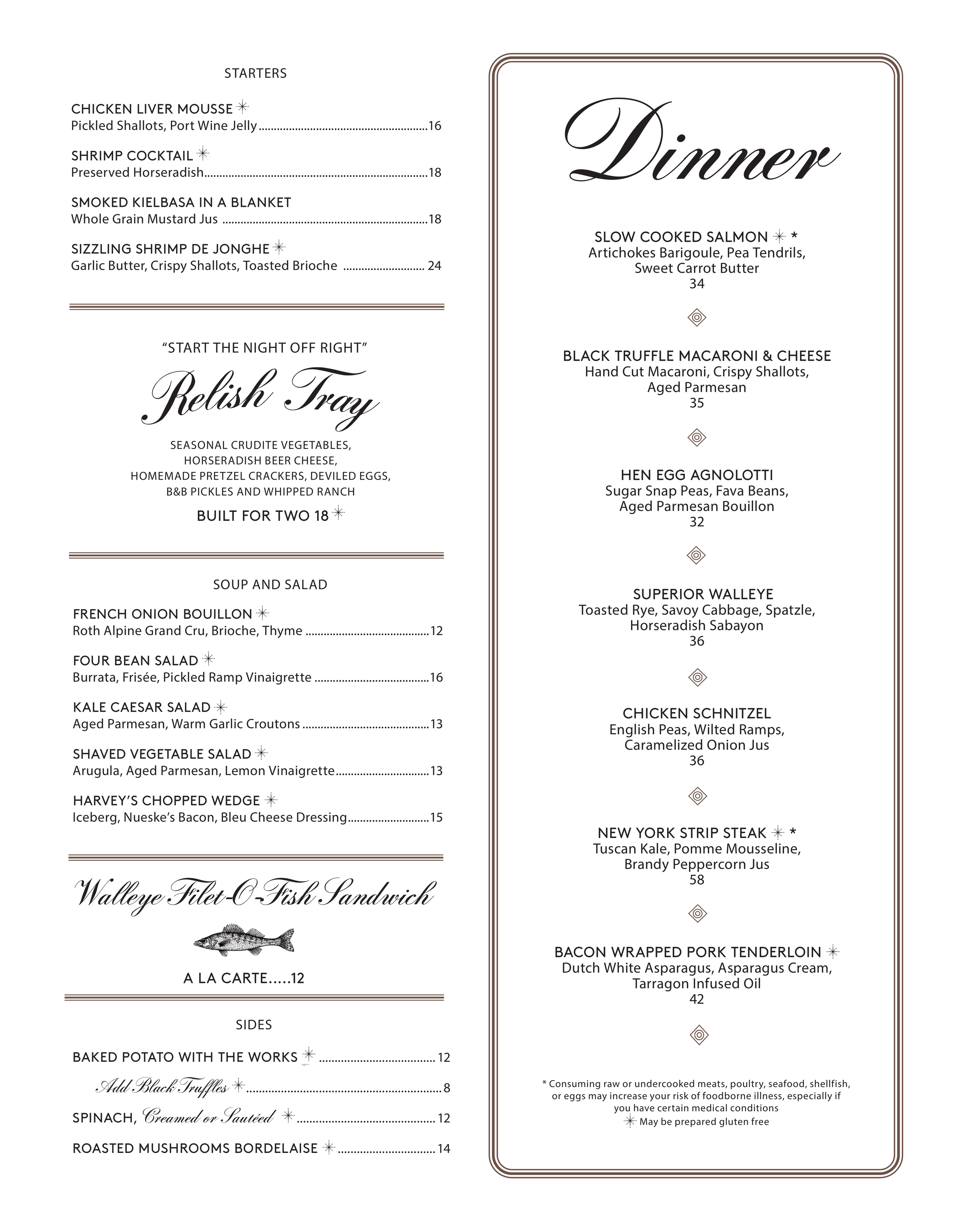Menu — The Harvey House