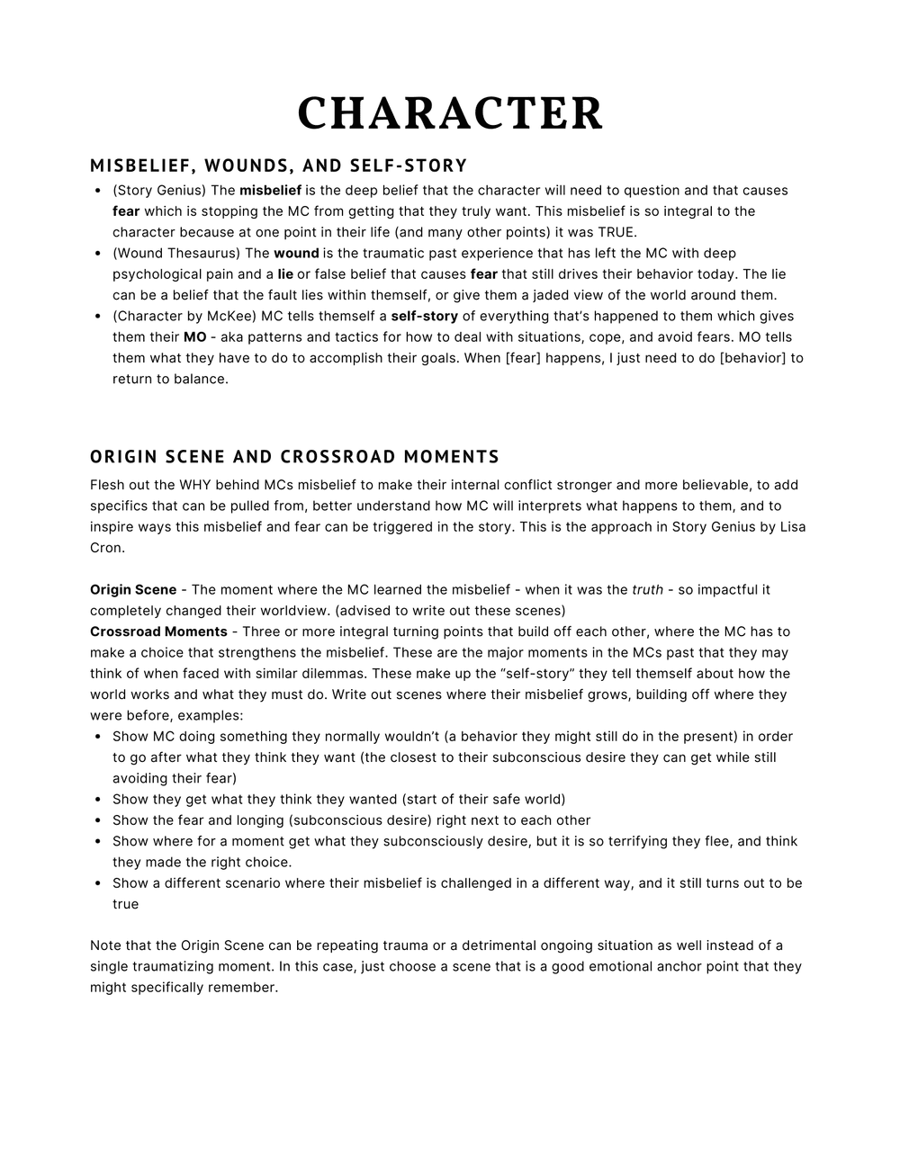 Cheat Sheets — Madeline James Writes