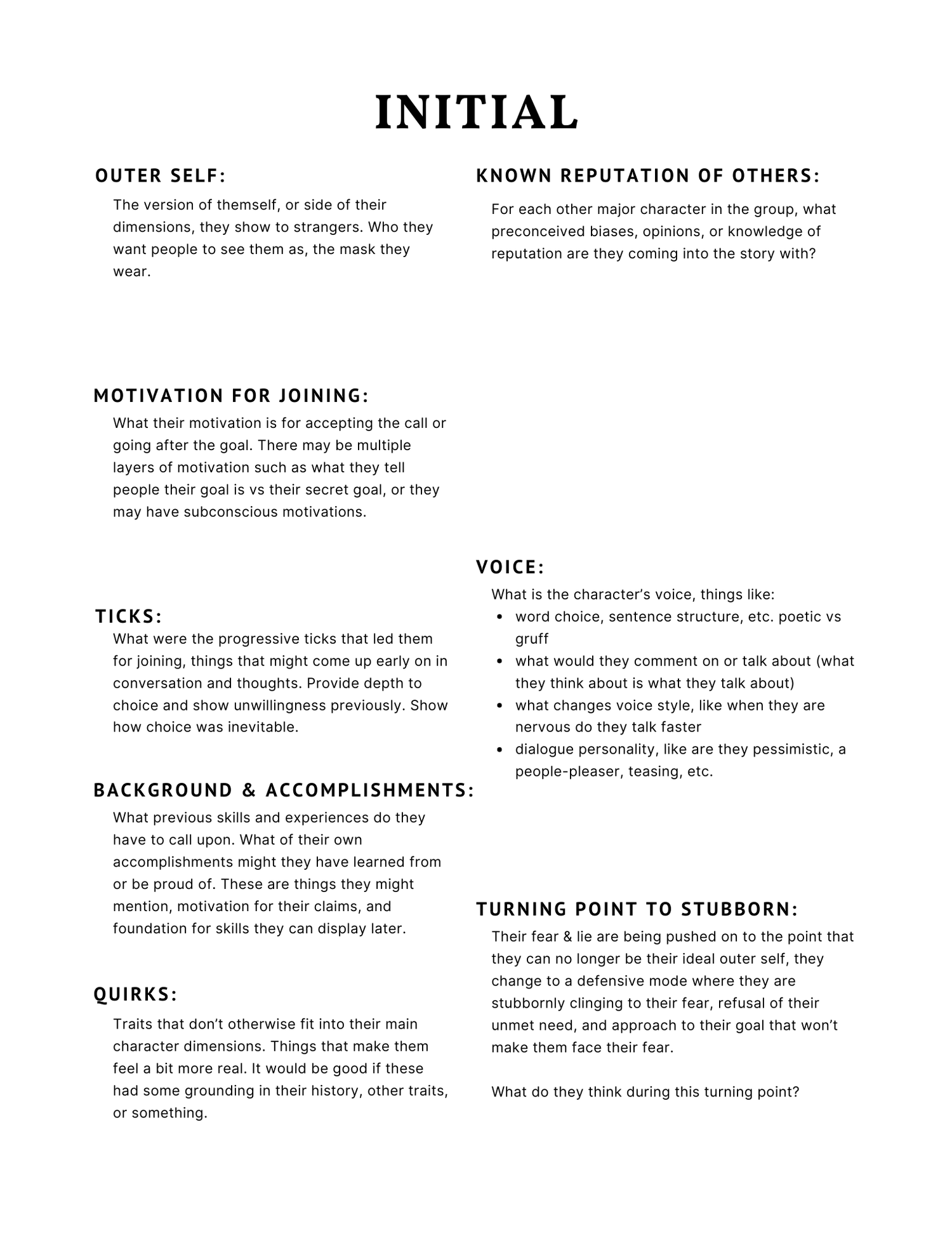 Cheat Sheets — Madeline James Writes