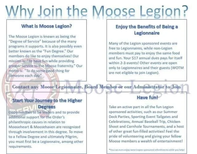 Moose Legion — Bismarck Moose Lodge #302