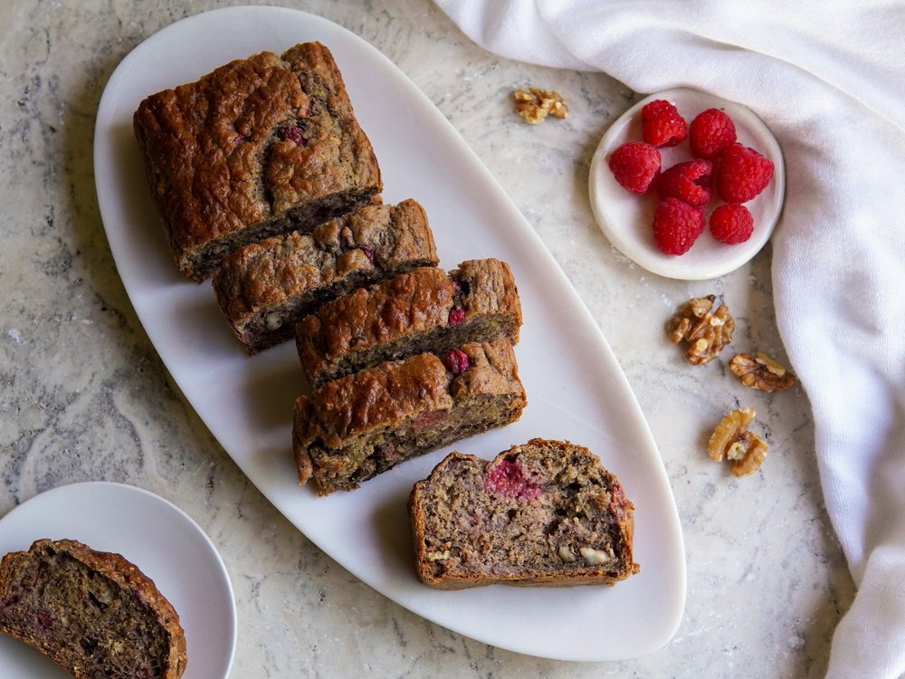 Raspberry Banana Bread — Umoya Wellness