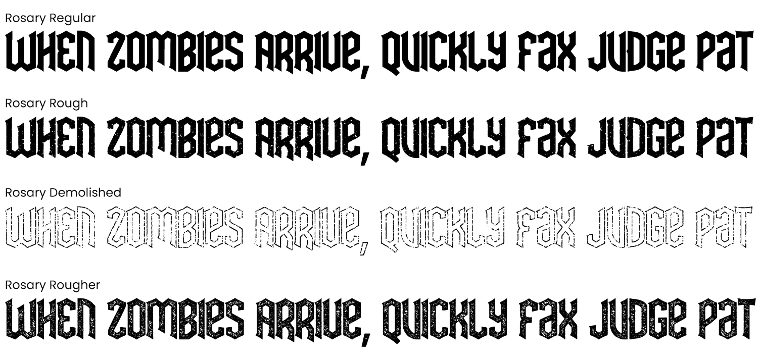 Rosary Font – Gothic Display Typeface for Dark & Metal Designs | Tugcu ...