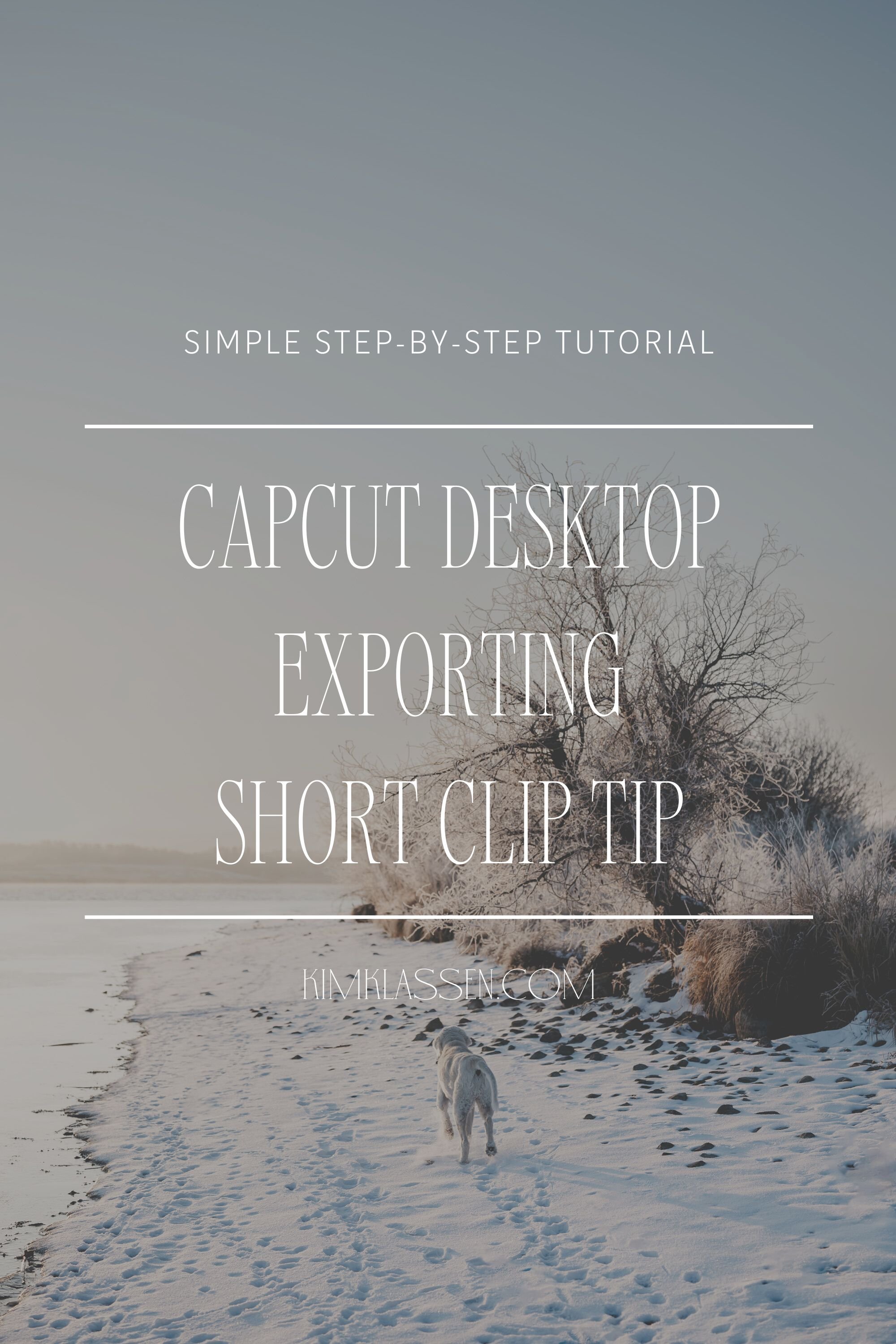 TRY THIS QUICK CAPCUT VIDEO EXPORT TIP — Kim Klassen