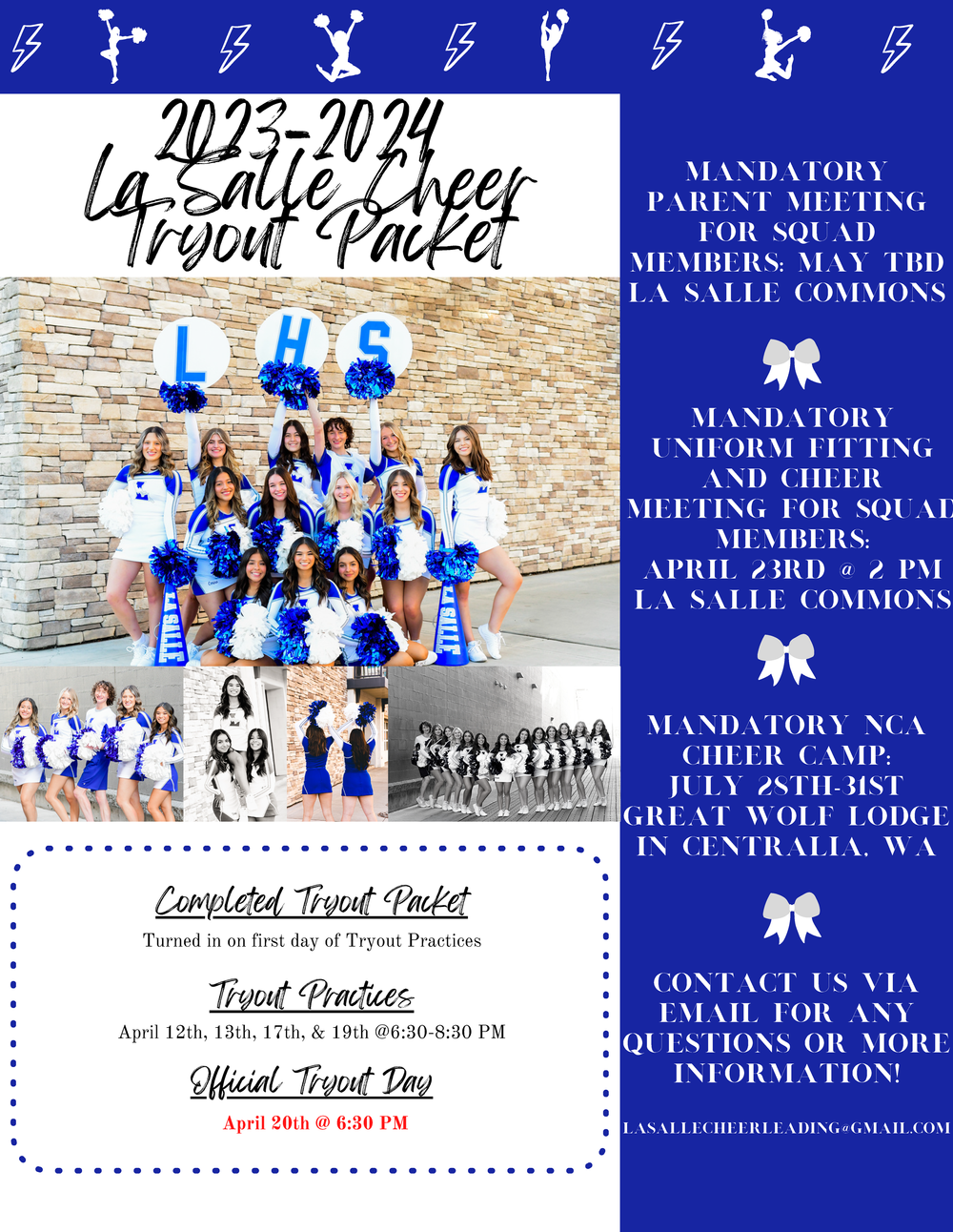 Cheer Tryouts — La Salle High School