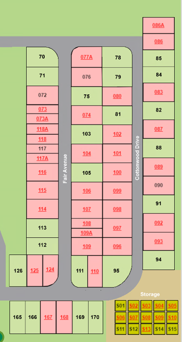 RV Park Site Map | Aspen Grove RV Park