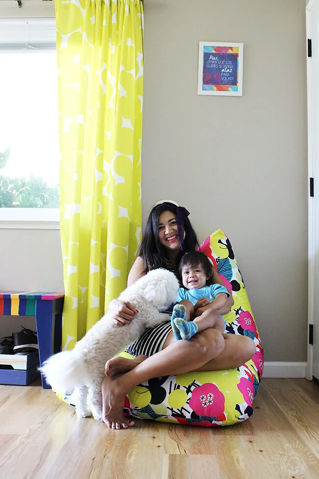 How to Make an Amazing Easy Bean Bag Chair — Live Colorful