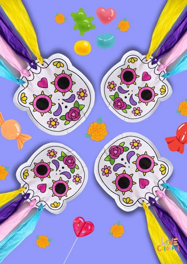 Sugar Skull Party Favor Bags for Dia de Muertos — Live Colorful