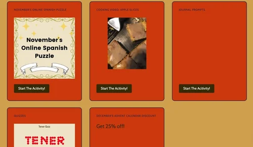 Monthly Activities — Parts of the Language, LLC
