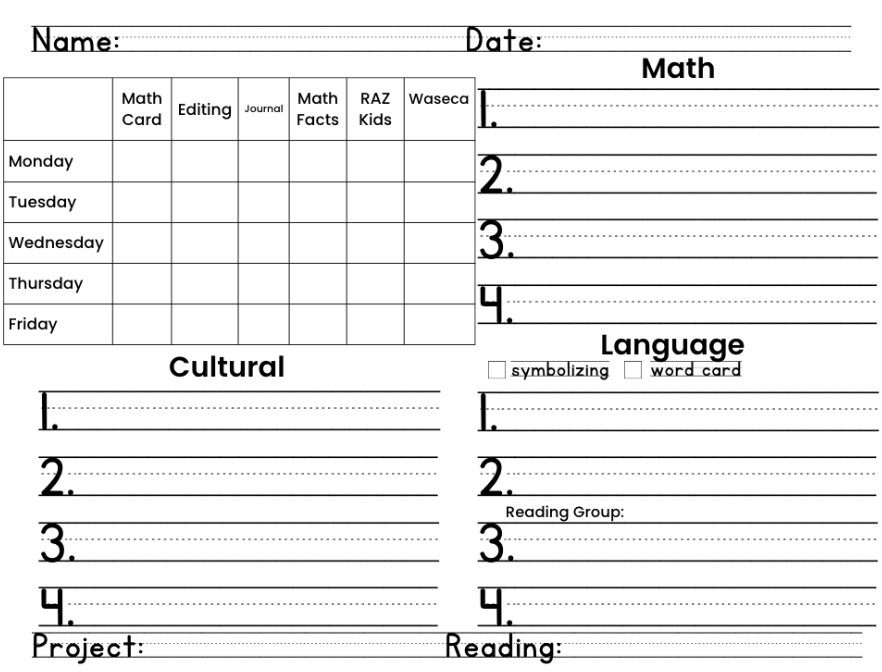Montessori Work Plans and Resources — Parts of the Language, LLC