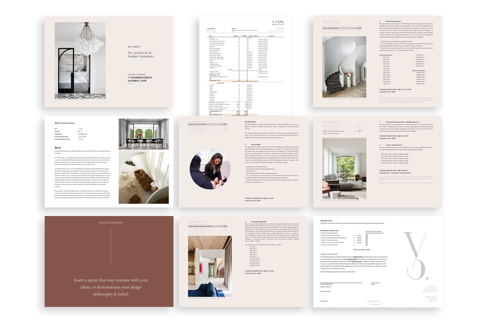 Fee Proposal Template — V&Co. Design Studio