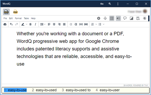 WordQ for Google Chrome — Quillsoft Ltd.