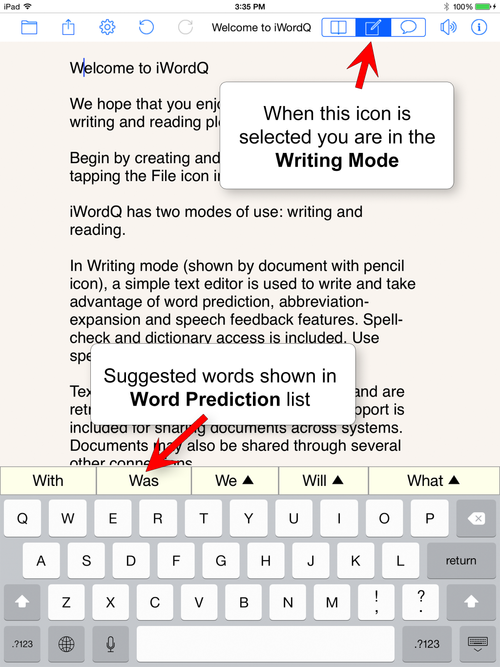iWordQ for iPads — Quillsoft Ltd.