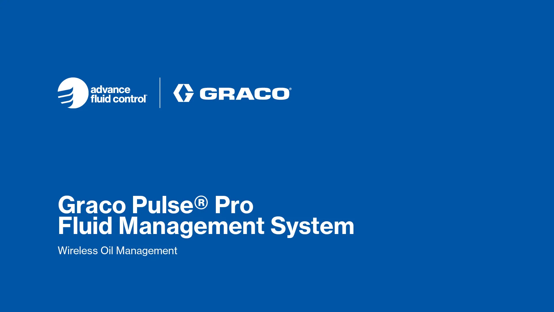 Graco Pulse Pro — Advance Fluid Control
