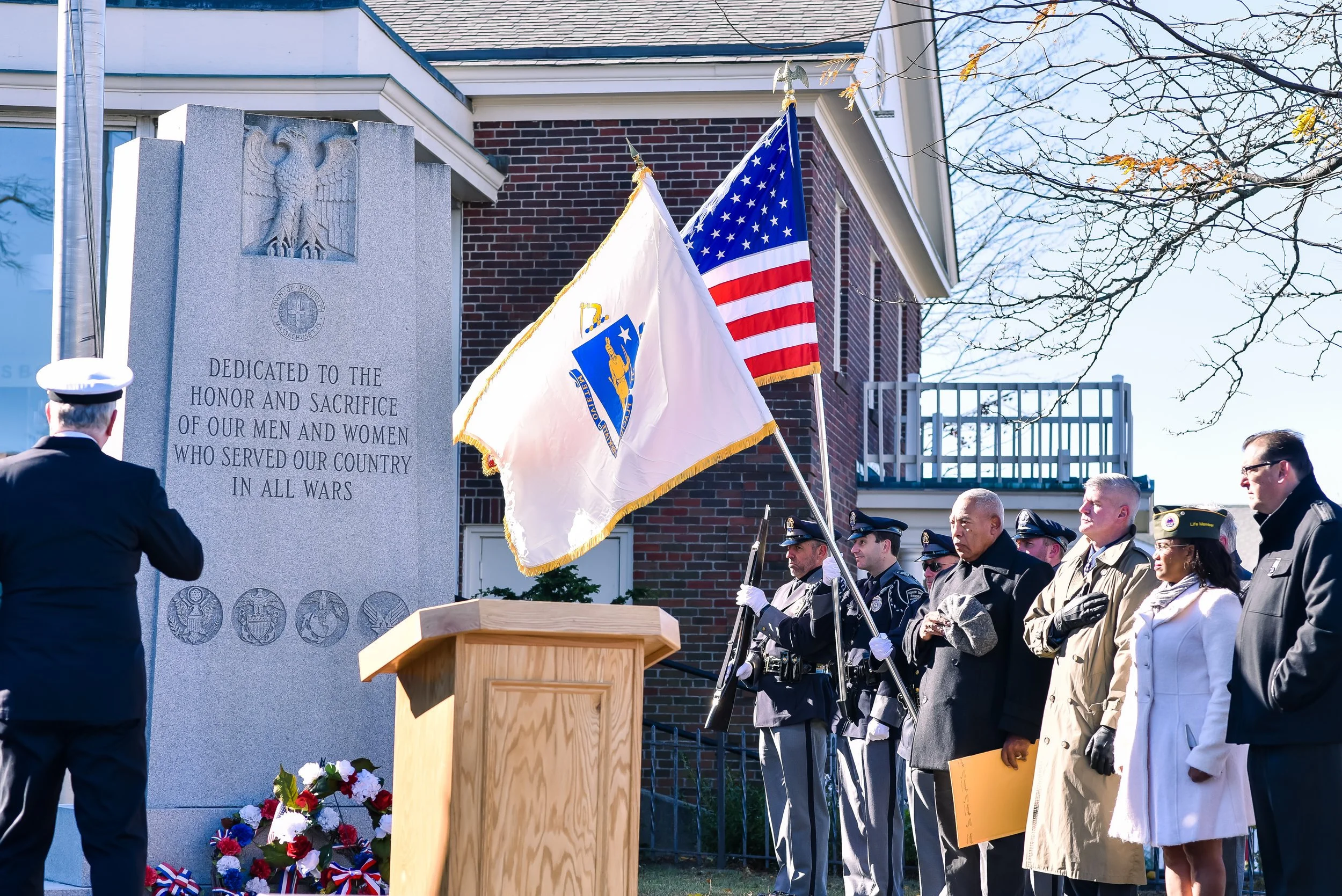 Veterans Day Parade Crawford Square Randolph MA — Seraphine Photography
