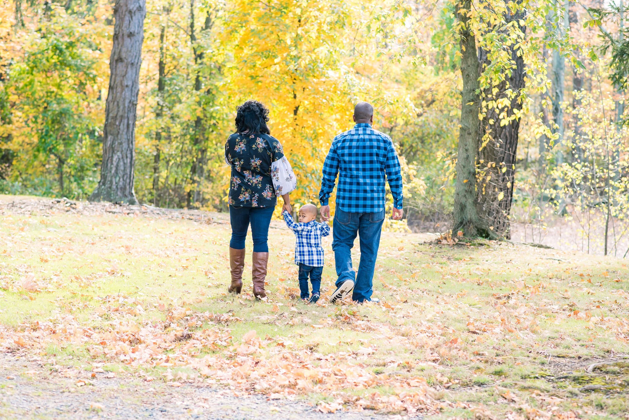 Randolph MA Family of 3 Fall Family Photo Session at Demarco Park Avon ...