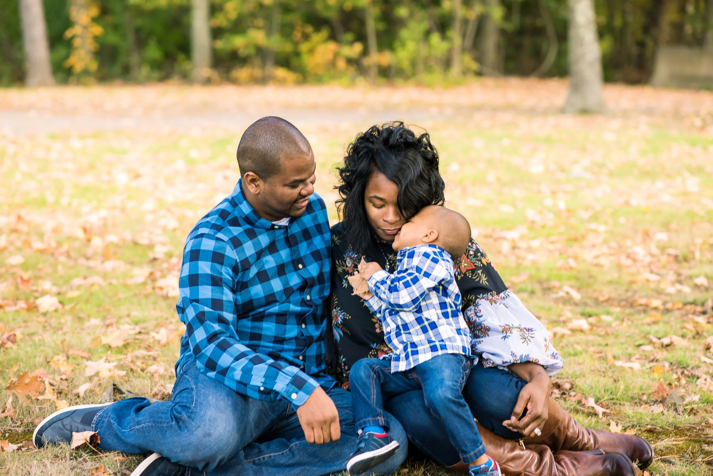 Randolph MA Family of 3 Fall Family Photo Session at Demarco Park Avon ...