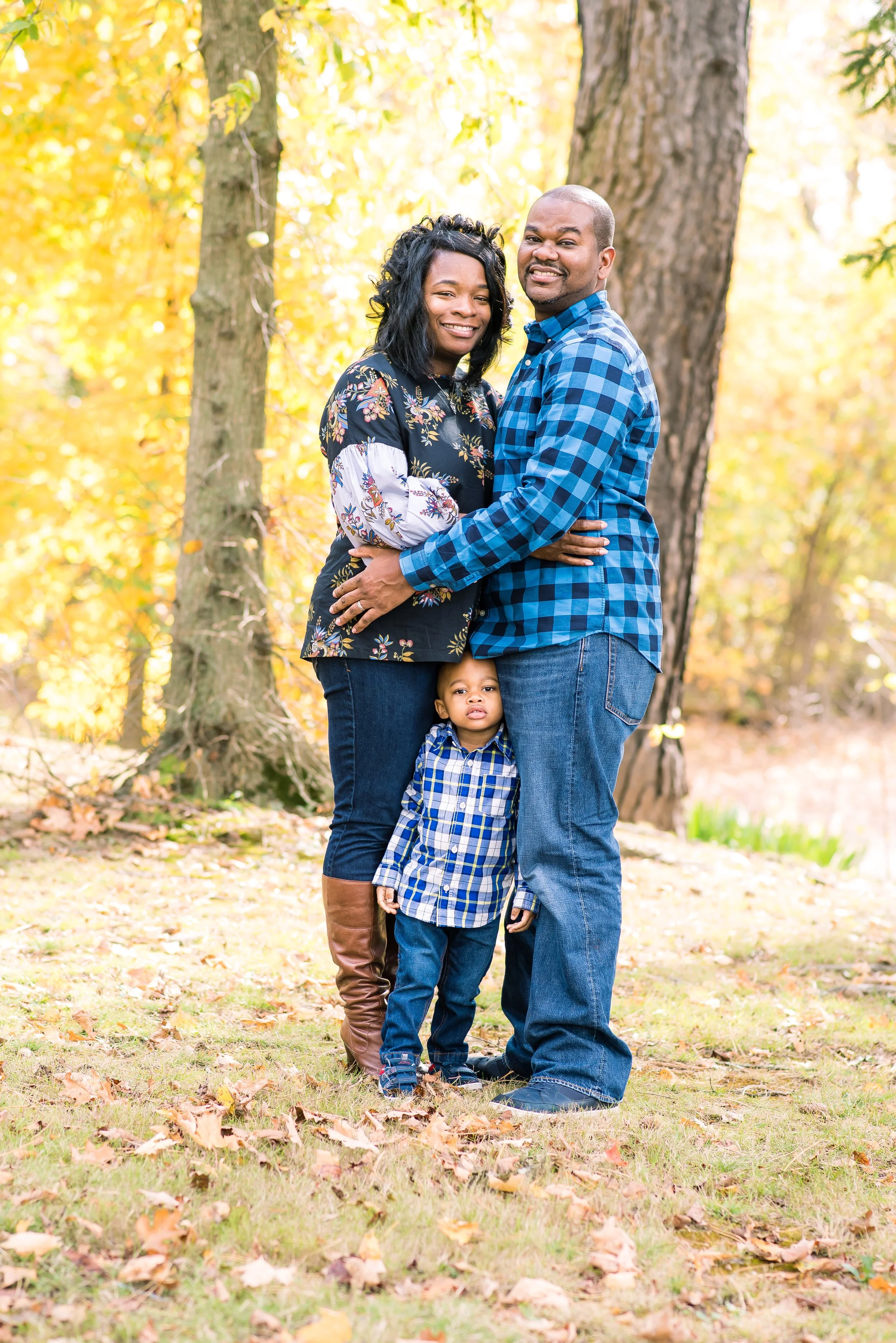 Randolph MA Family of 3 Fall Family Photo Session at Demarco Park Avon ...