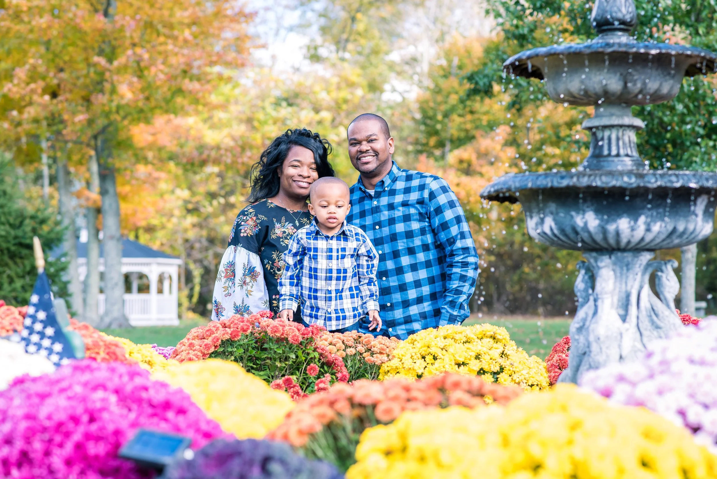 Randolph MA Family of 3 Fall Family Photo Session at Demarco Park Avon ...