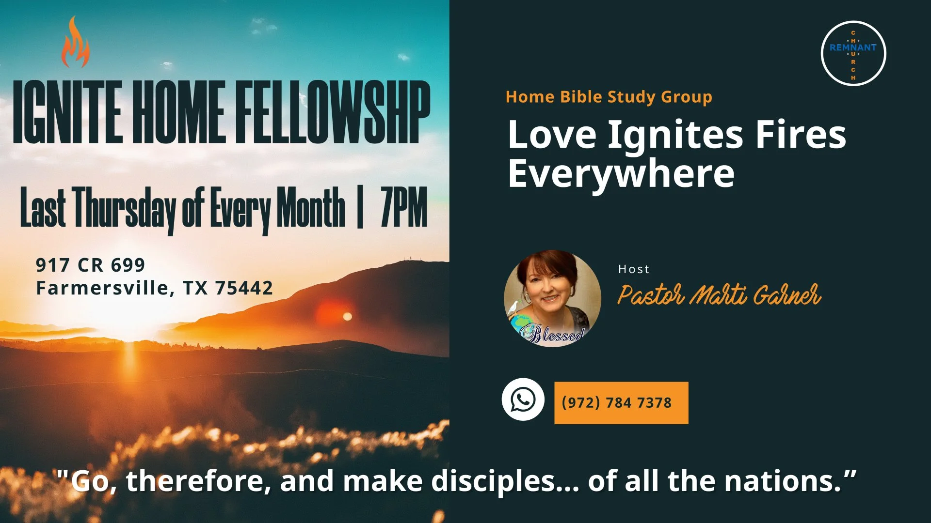 IGNITE Home Fellowship — Remnant Church