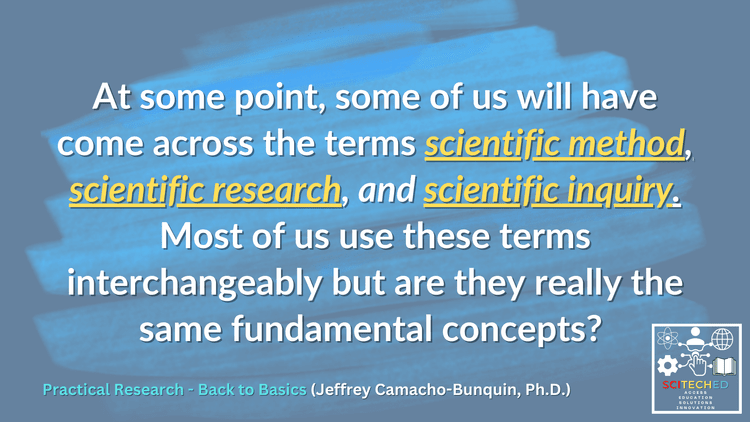 Scientific Method, Scientific Research, and Scientific Inquiry - Are ...