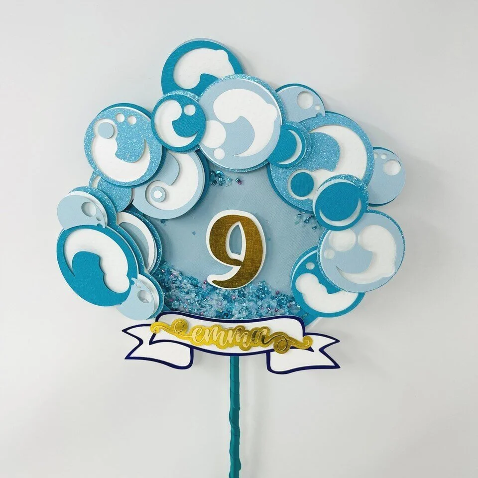 Mirror Style Cake Topper Shaker Layered SVG Pack — The Useless Crafter