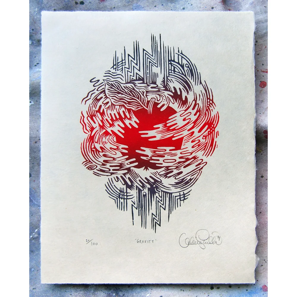 Woodcut Apple Illustration