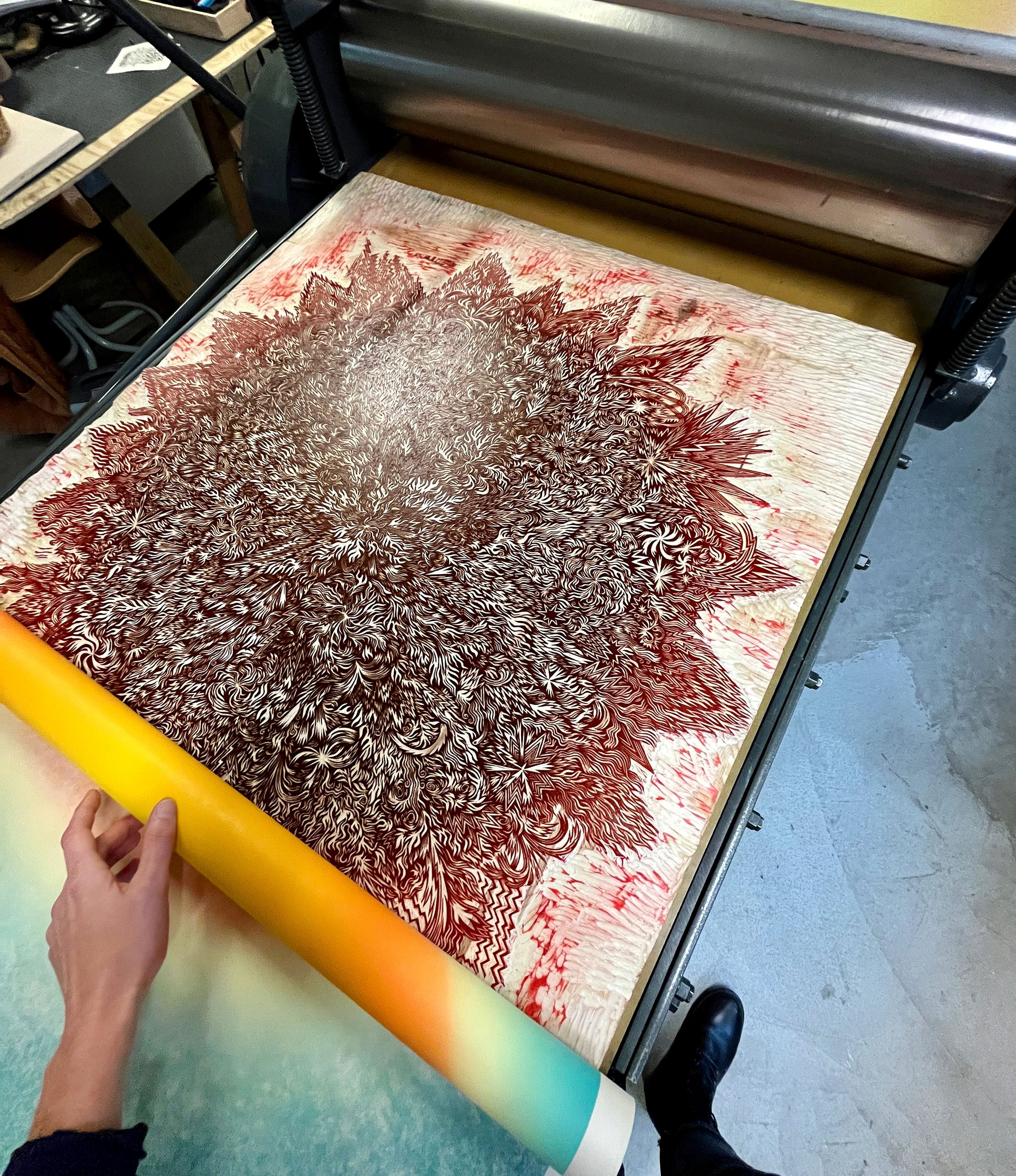 “THE SUN” Woodcut Print | Tugboat Printshop, Valerie Lueth — Tugboat ...