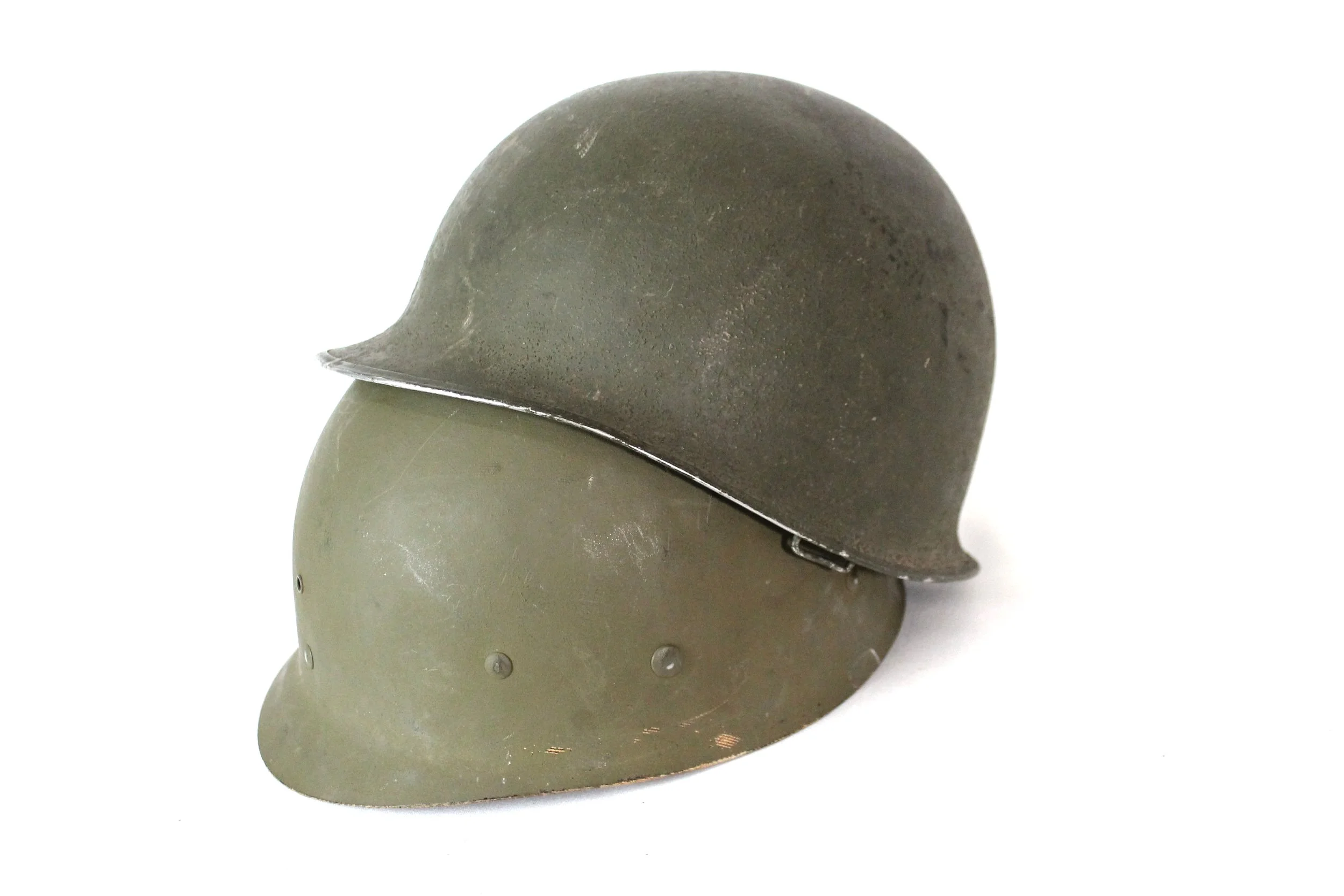 WW2 Near Mint front Seam Fixed Bale M1 Helmet Shell With International ...