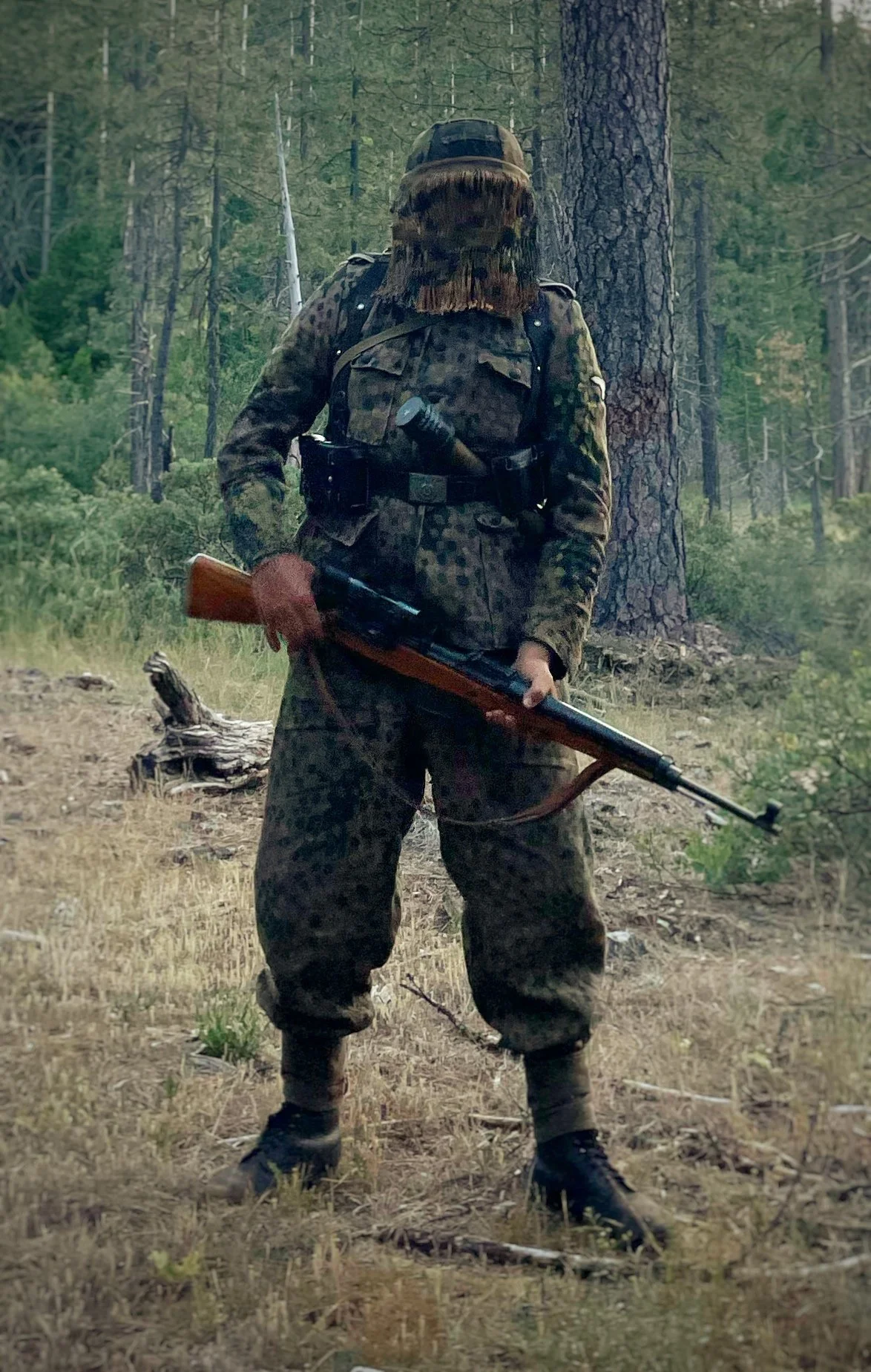 Reproduction WW2 German Waffen SS (Aged) Camouflage Sniper / MG Face ...