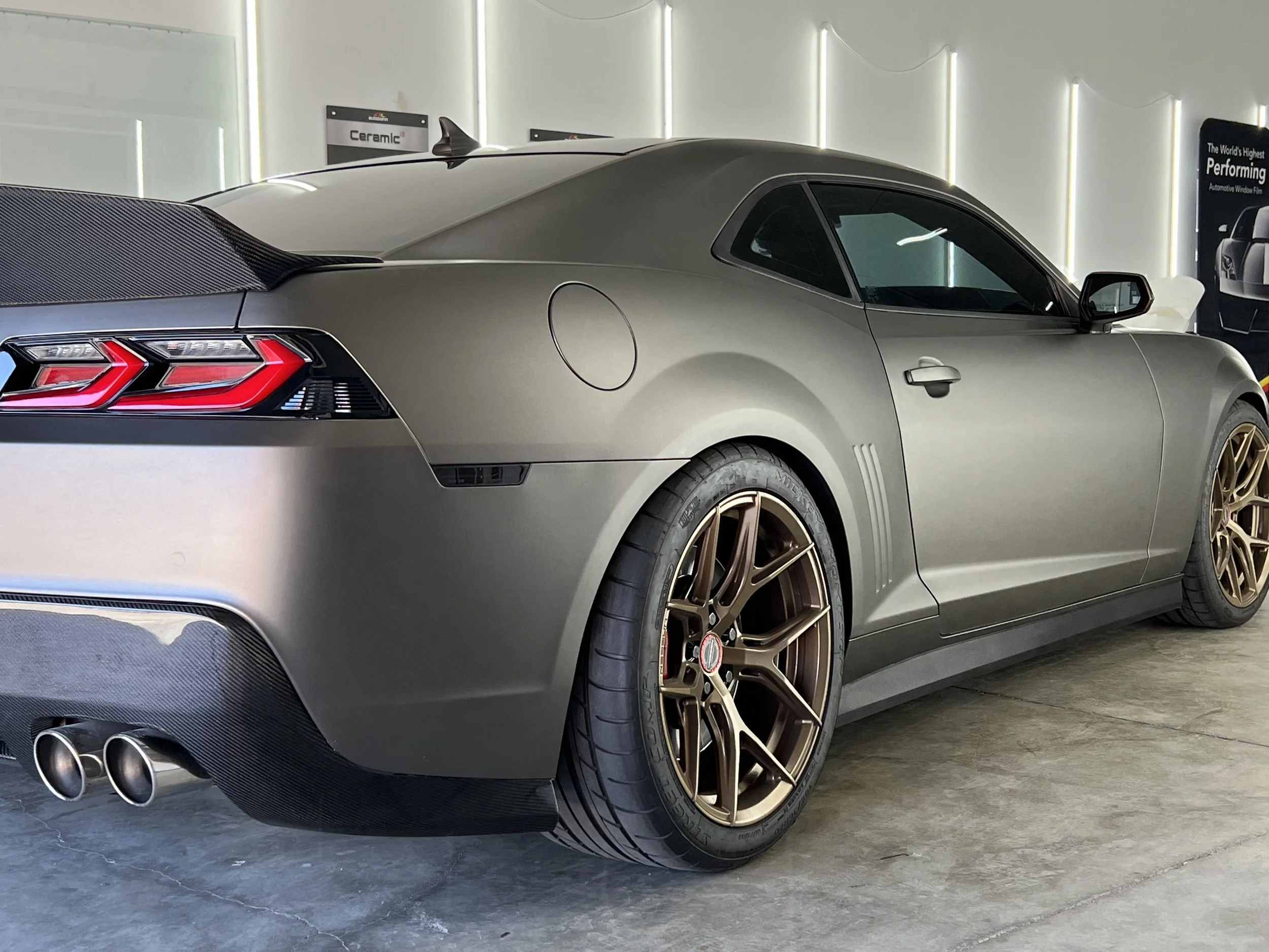 Camaro SS Matte Charcoal Metallic Vinyl Wrap