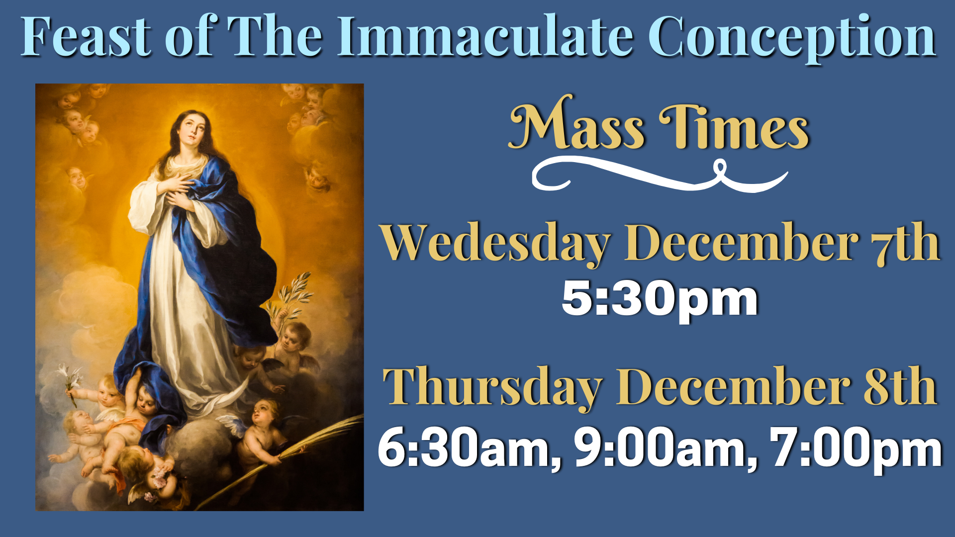 Feast of The Immaculate Conception — Cabrini