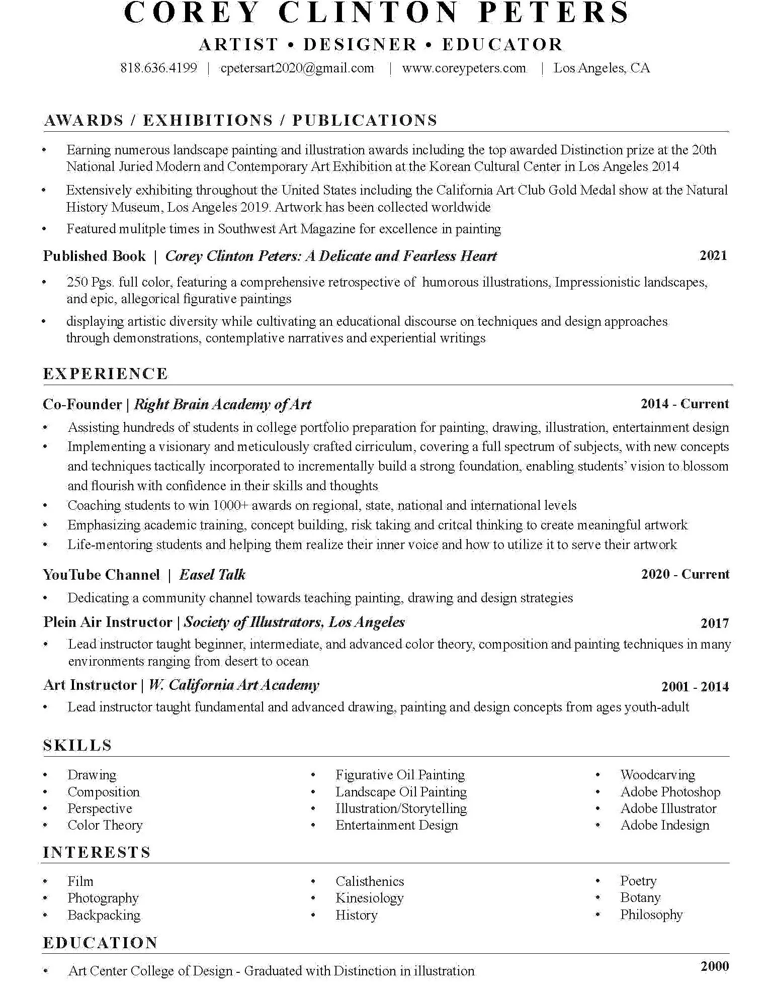 About — Corey Clinton Peters