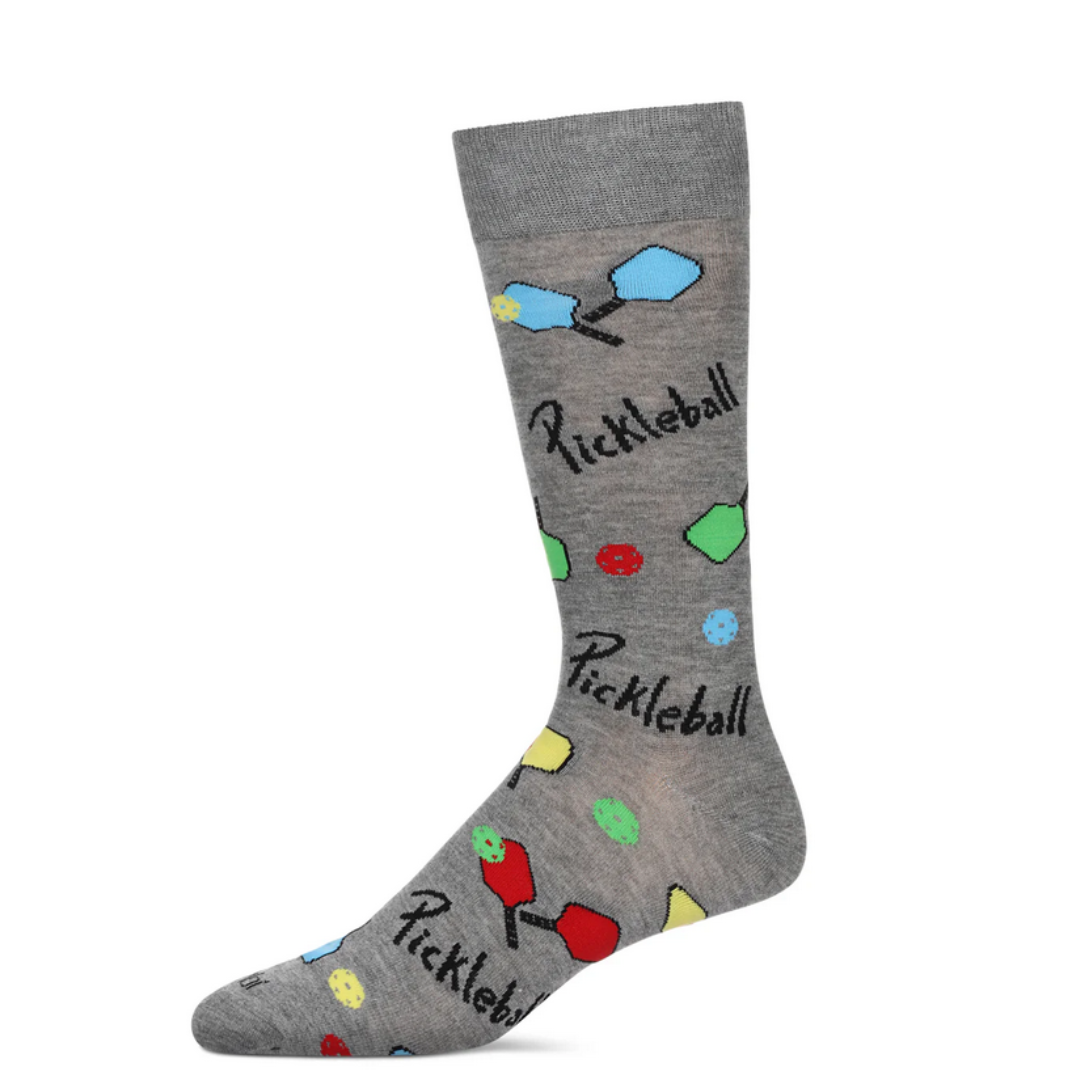 Men's Pickleball Paddle Bamboo Crew Socks