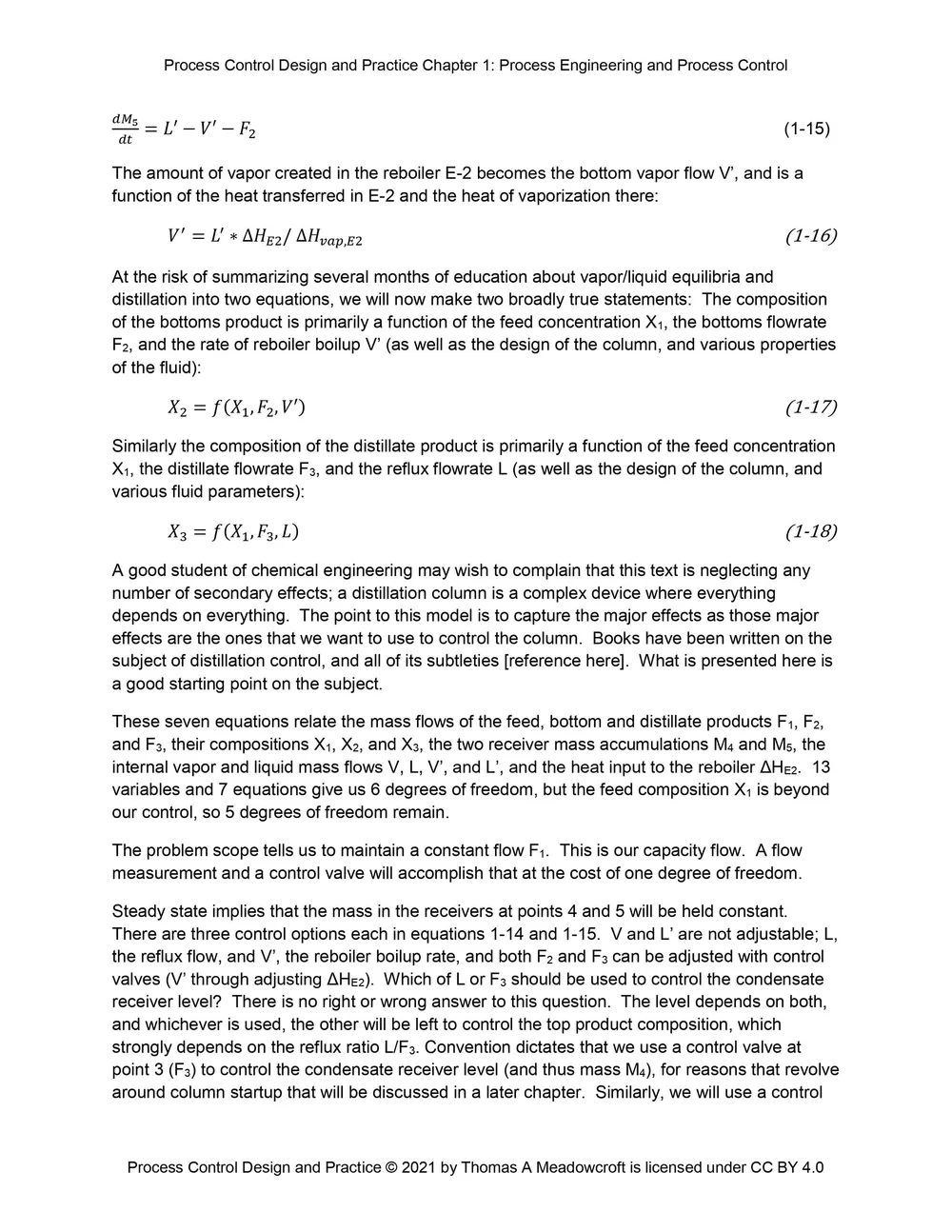 Degrees of Freedom — Chemical Engineering Practice