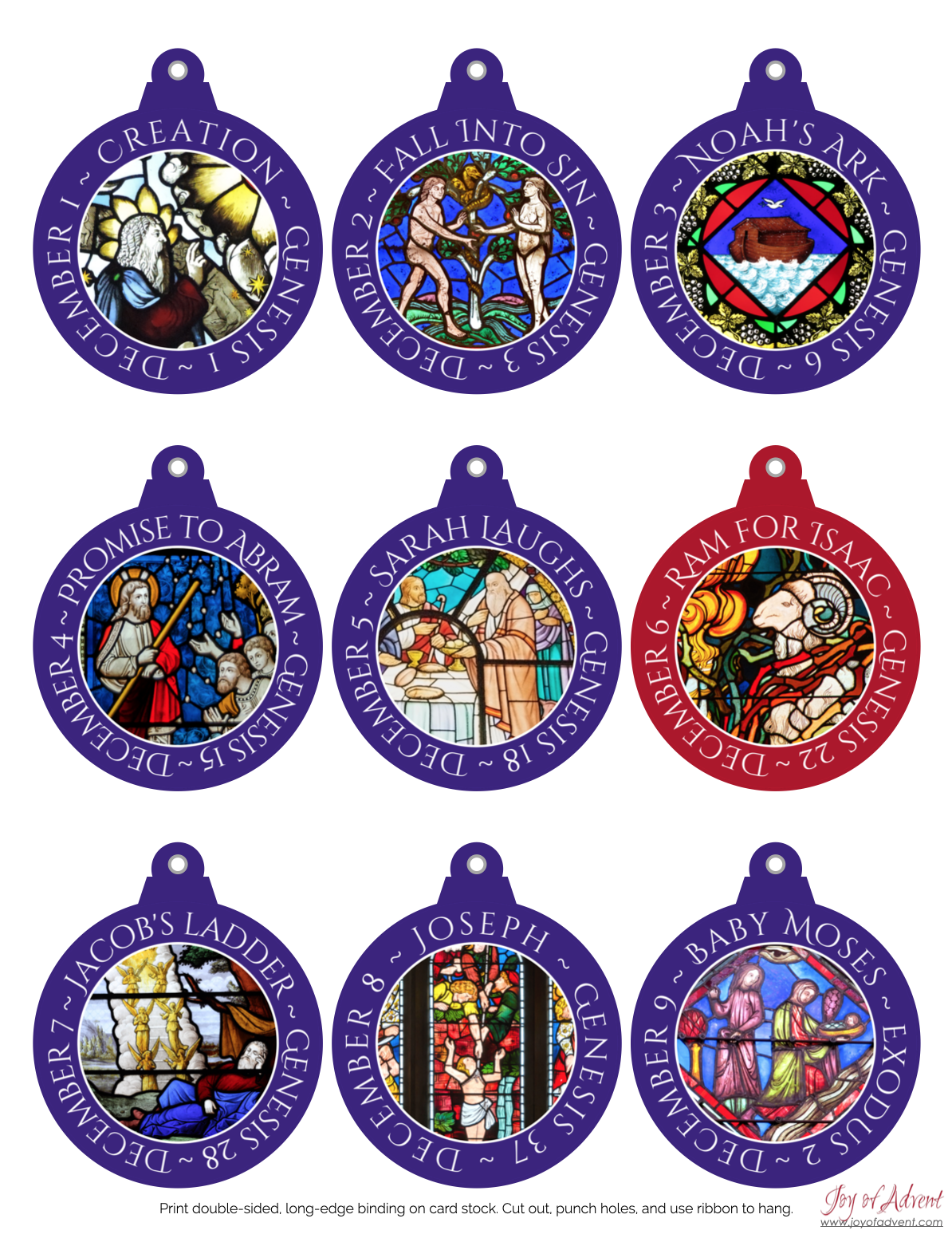 Illustrated Ornaments Printable — Joy of Advent