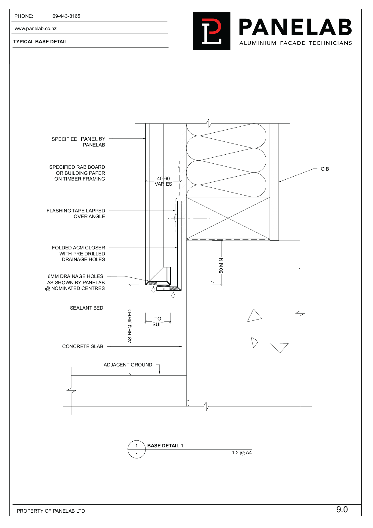 LAB SYSTEM Typical Details — Panelab Limited