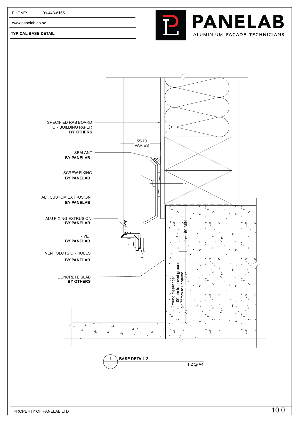 LAB SYSTEM Typical Details — Panelab Limited