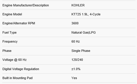 Kohler 10RESV — Generator Pro