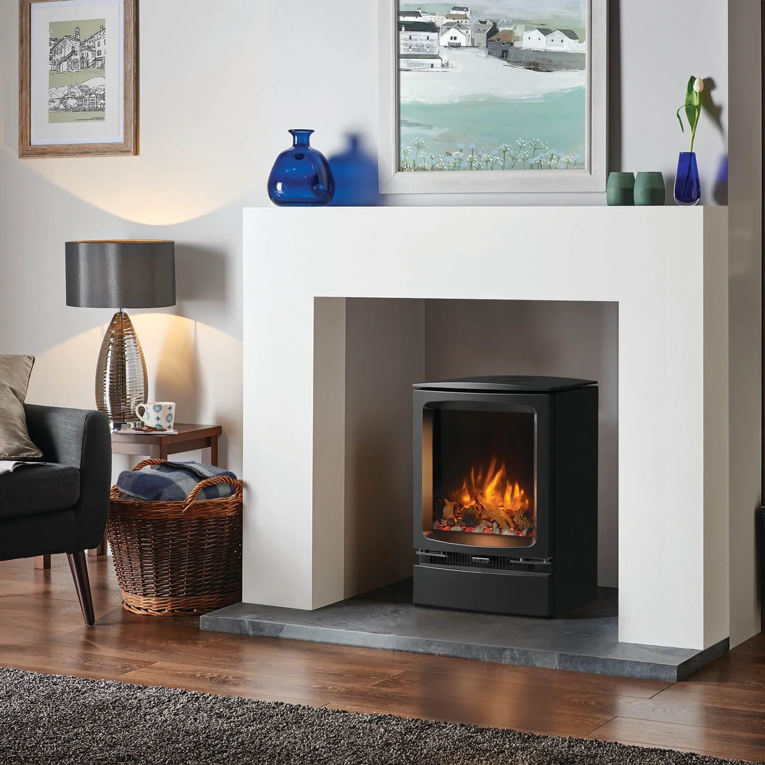 Gazco Vogue Midi T Wall Mounted Electric Stove — Robert Phillips Fireplaces