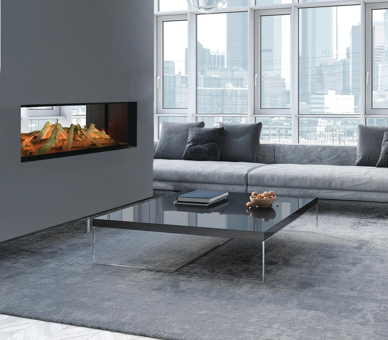 Evonic E810 Double Sided Electric Fire — Robert Phillips Fireplaces