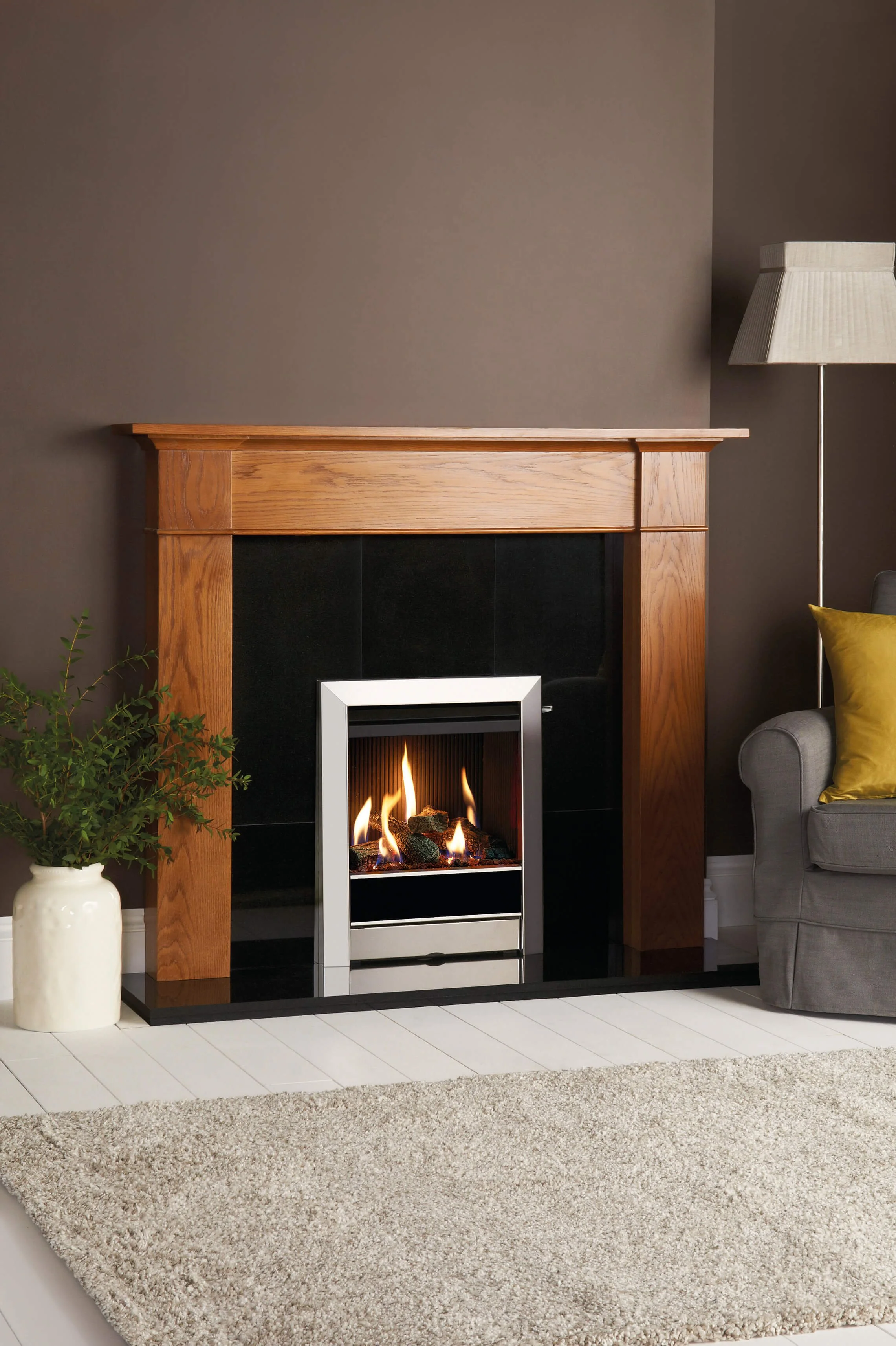 Gazco Logic HE Balance Flue Logbed — Robert Phillips Fireplaces