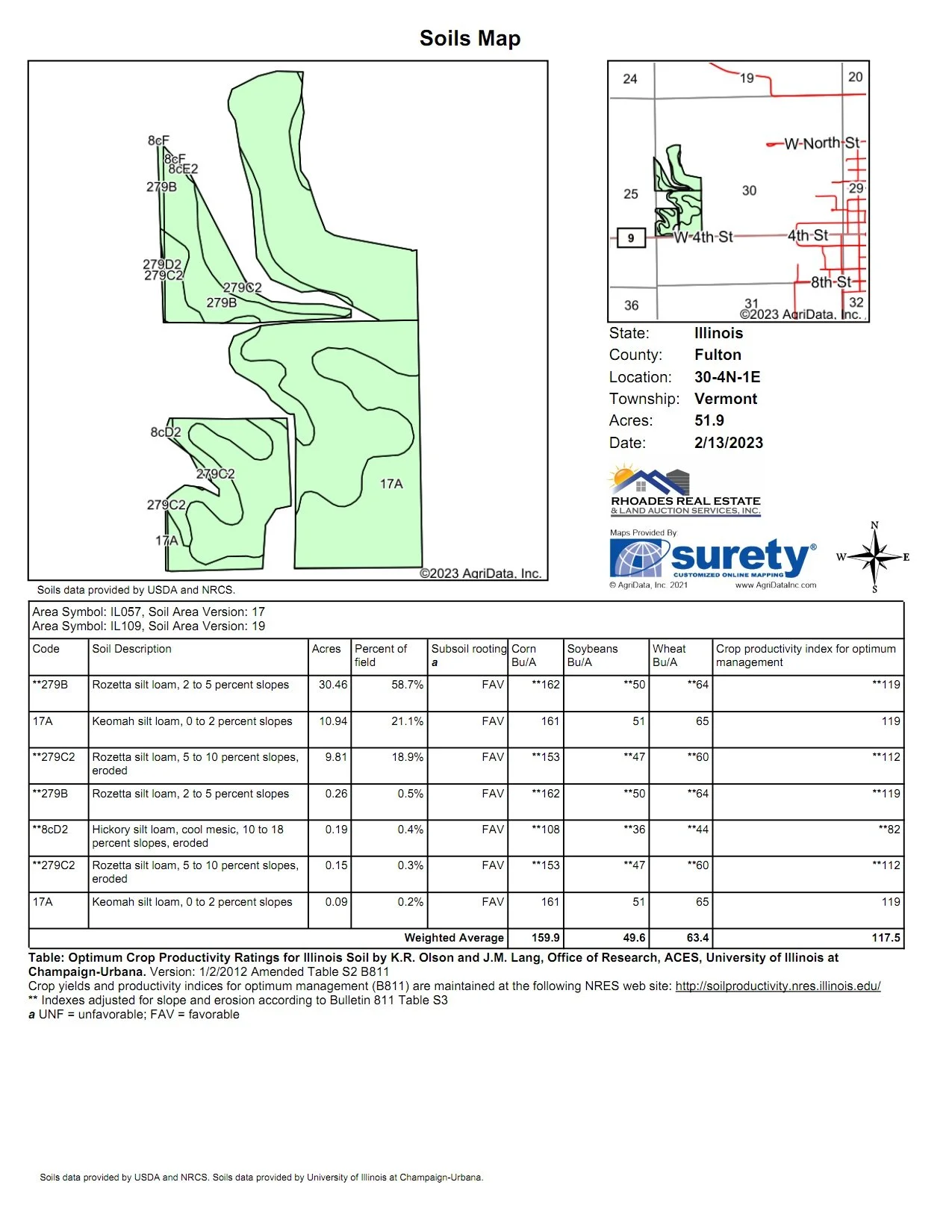 Fulton County Land Auction: 121.38 +/- Acres Selling in 1 Tract — Kelso ...